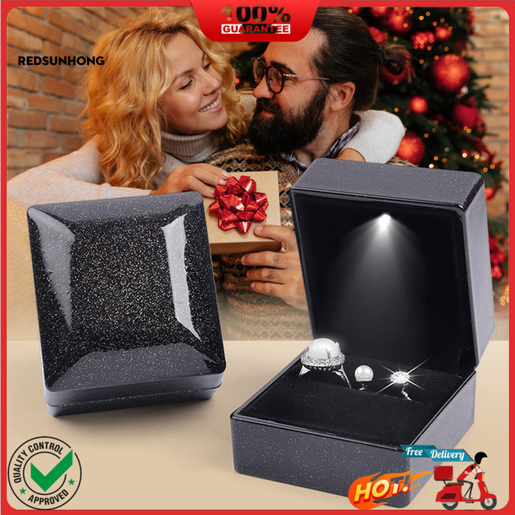RE.Z Elegant Ring Storage Case Led Light Jewelry Box Led Light ...