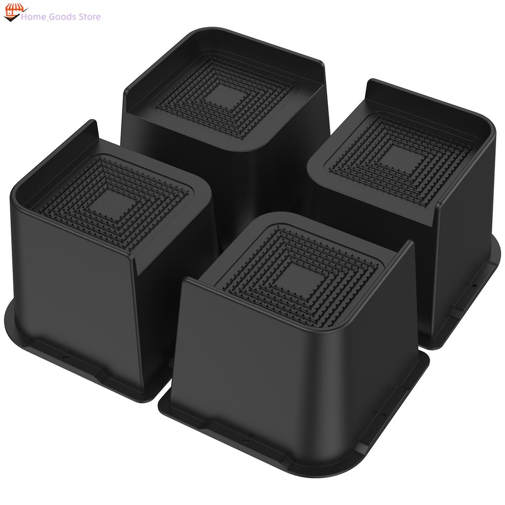 4Pcs Bed Risers Non-Slip Furniture Risers Heavy Duty Sofa Riser Support ...