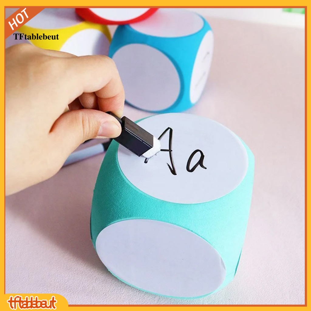TF* Erasable Dice Prop Writable Playing Dice Large Dry Erase Foam Dice ...