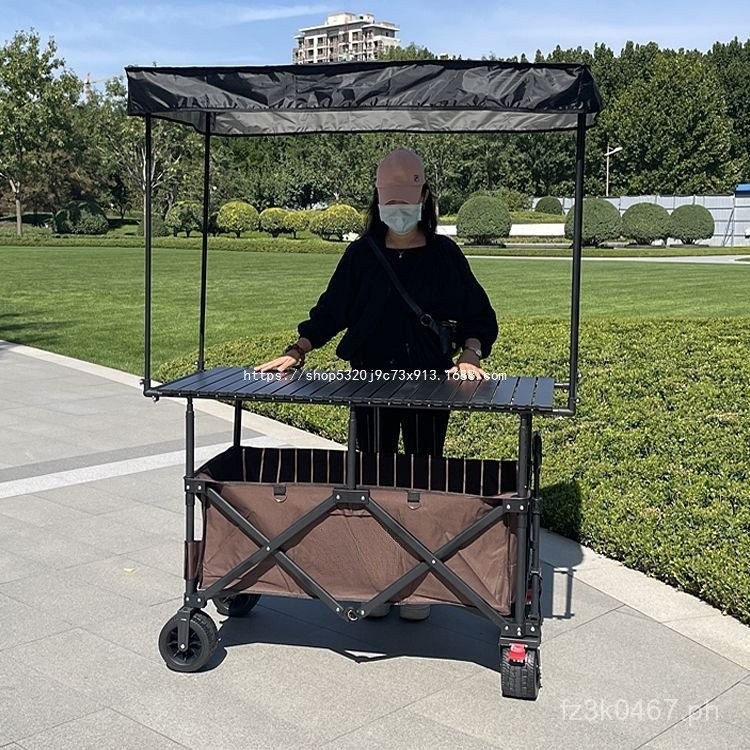 Adjustable Night Market Camping Cart Stall Cart Gathering Pull Cart ...