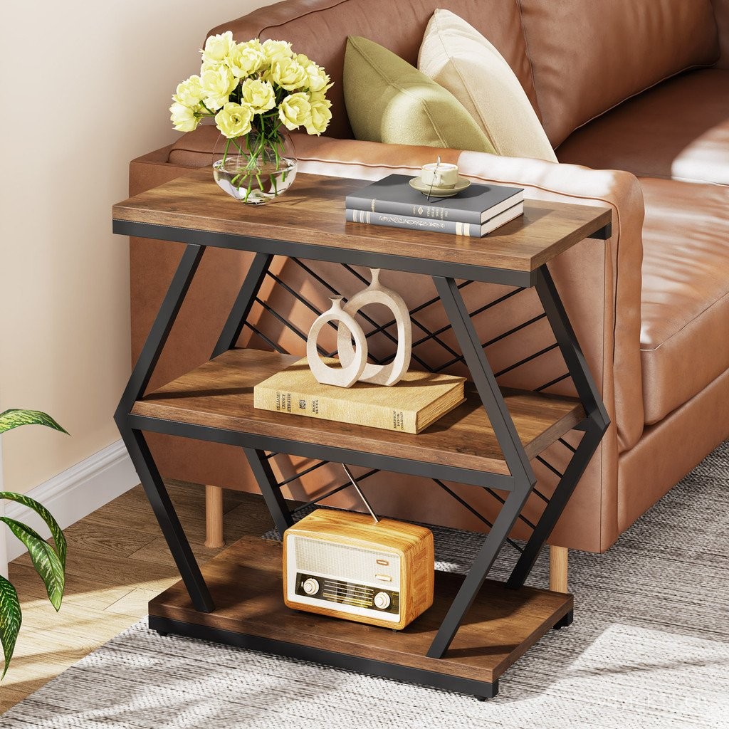 Wabi-Sabi Style Wall Side Table Vintage Distressed Square Table ...