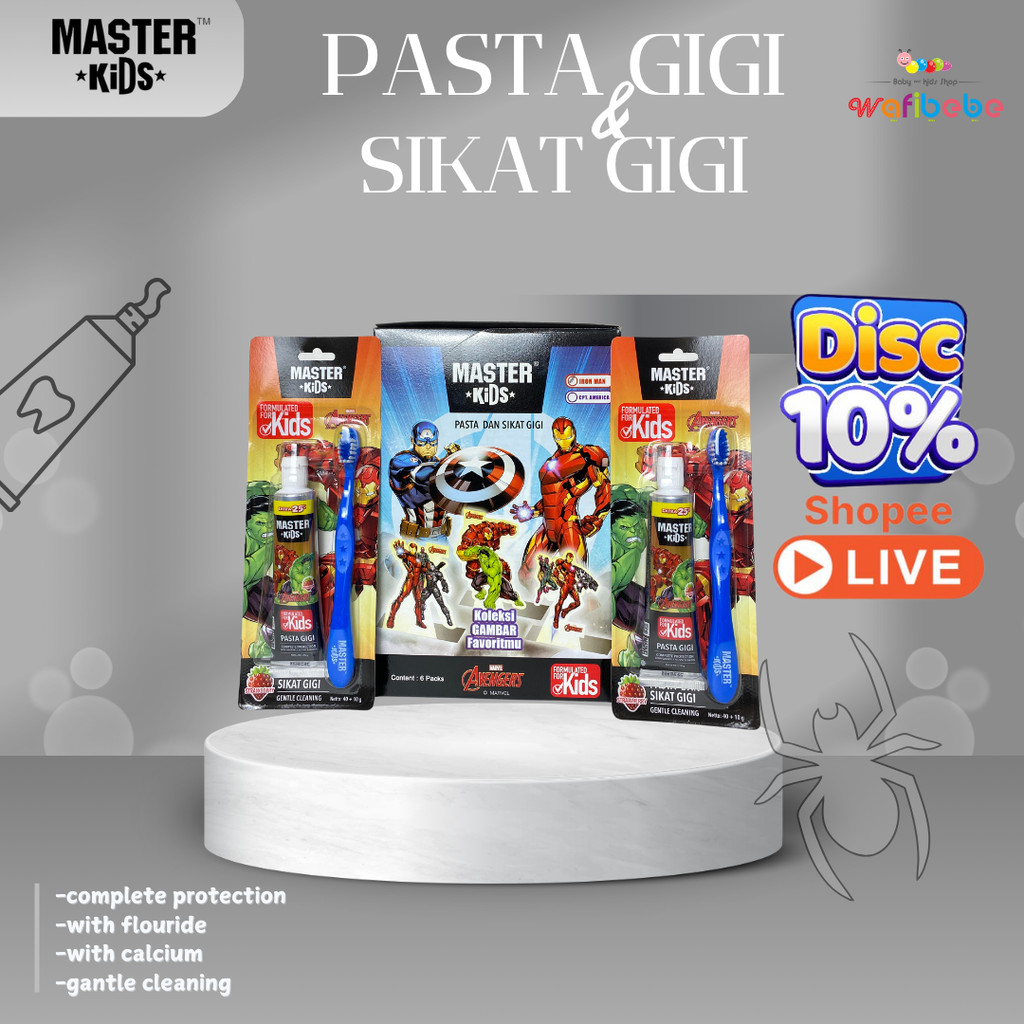MASTER KIDS Toothpaste & Toothbrush Package-50 gr | Shopee Philippines