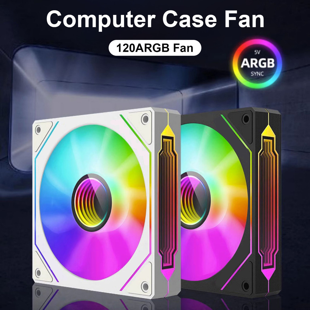 120mm 5V 3PIN ARGB Computer Chassis Fan 12V 4 Pin Quiet Cooling Fan ...