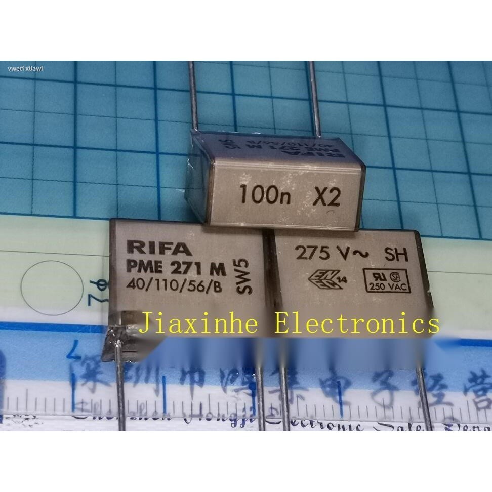 RIFA new film capacitor PME271M 100n X2 275V 104 0.1uf P15MM | Shopee ...