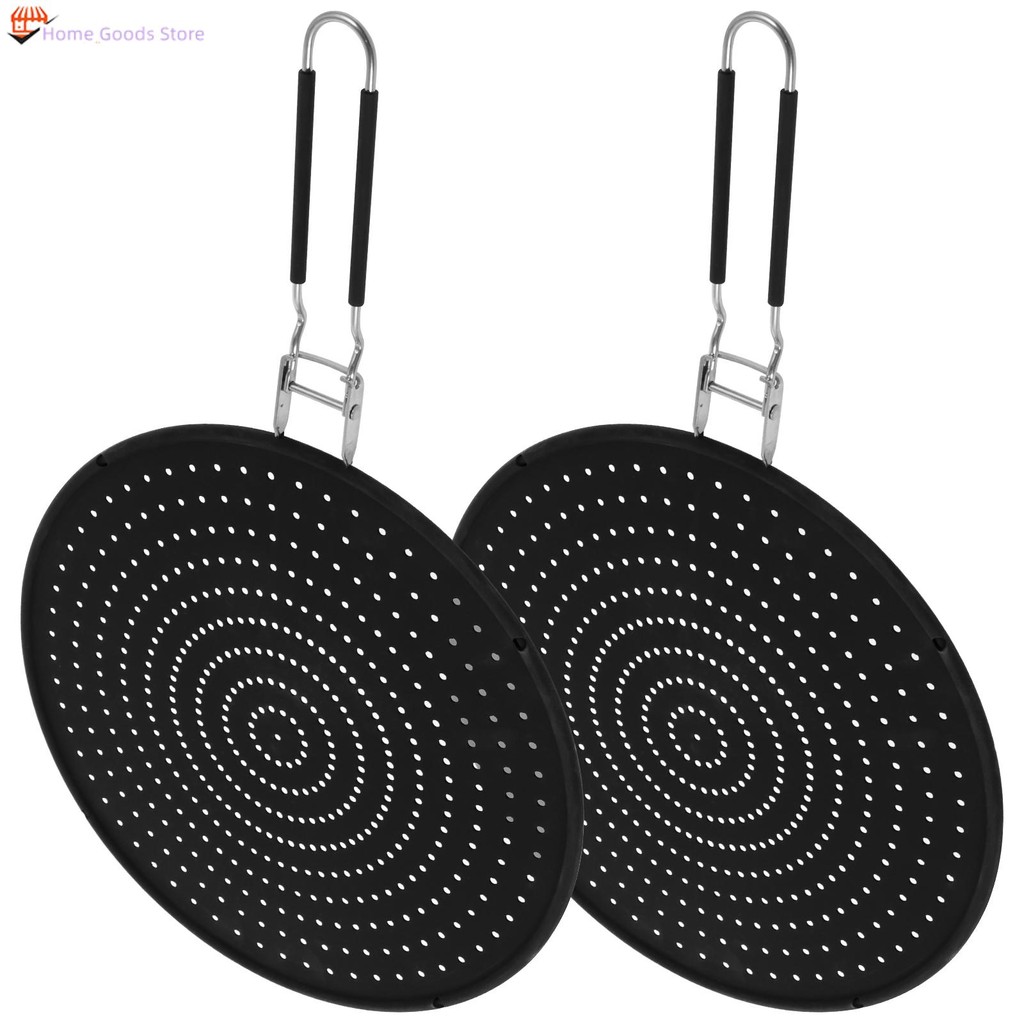 2Pcs Mesh Splatter Screen Stainless Steel Frying Pan Screen Safe ...