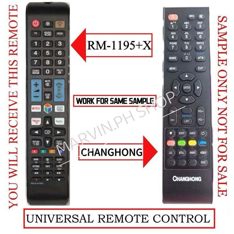Ready to use 100% Work Universal remote control for CHANGHONG led smart tv remote na gagana sa ...