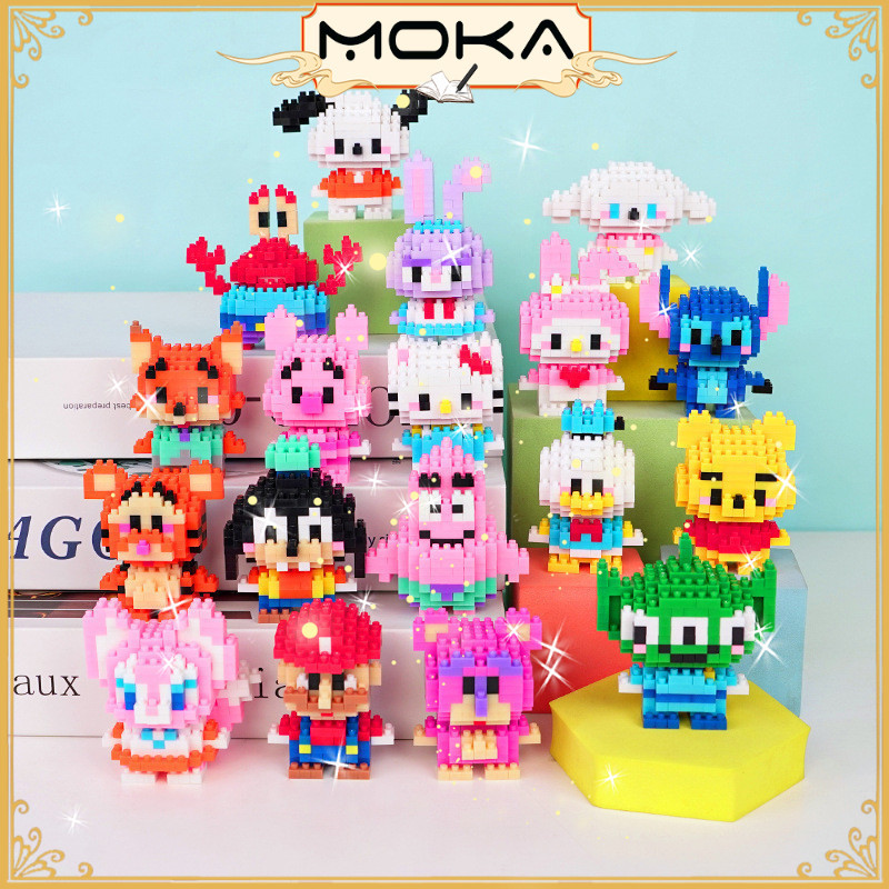 Moka LEGO BRICKS DIY 3D SUSUN BRICKS SANRIO MOTIF, DEMON SLAYER, ONE ...