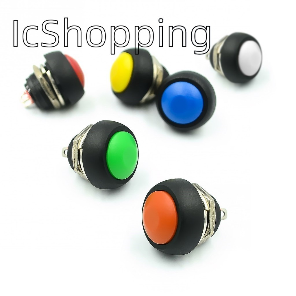 2Pin Mini Switch 12mm 1A waterproof switch pbs33b 12v momentary Push ...