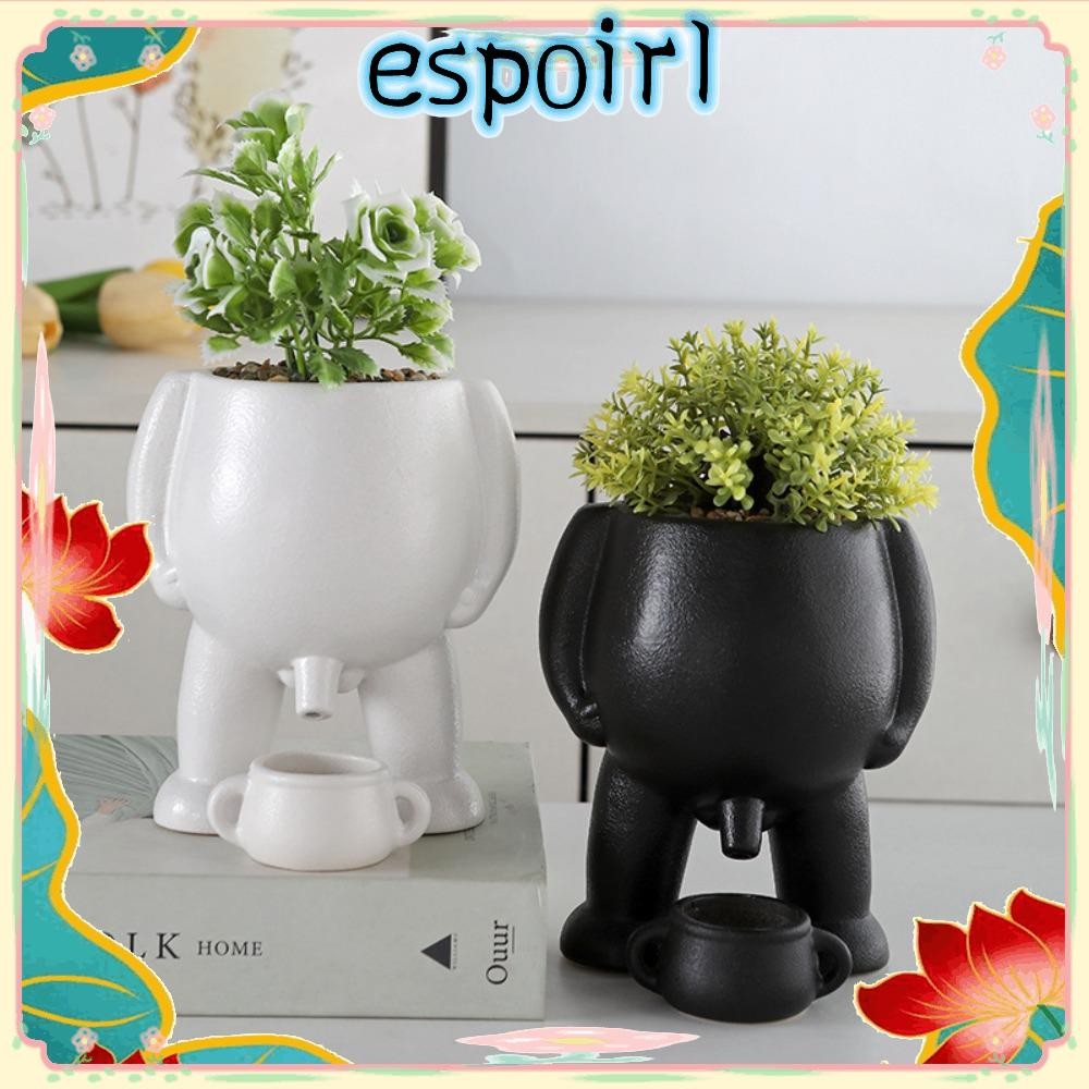 ESPO Funny Flowerpot, Creative Resin Flower Pots, Retro With Drainage ...