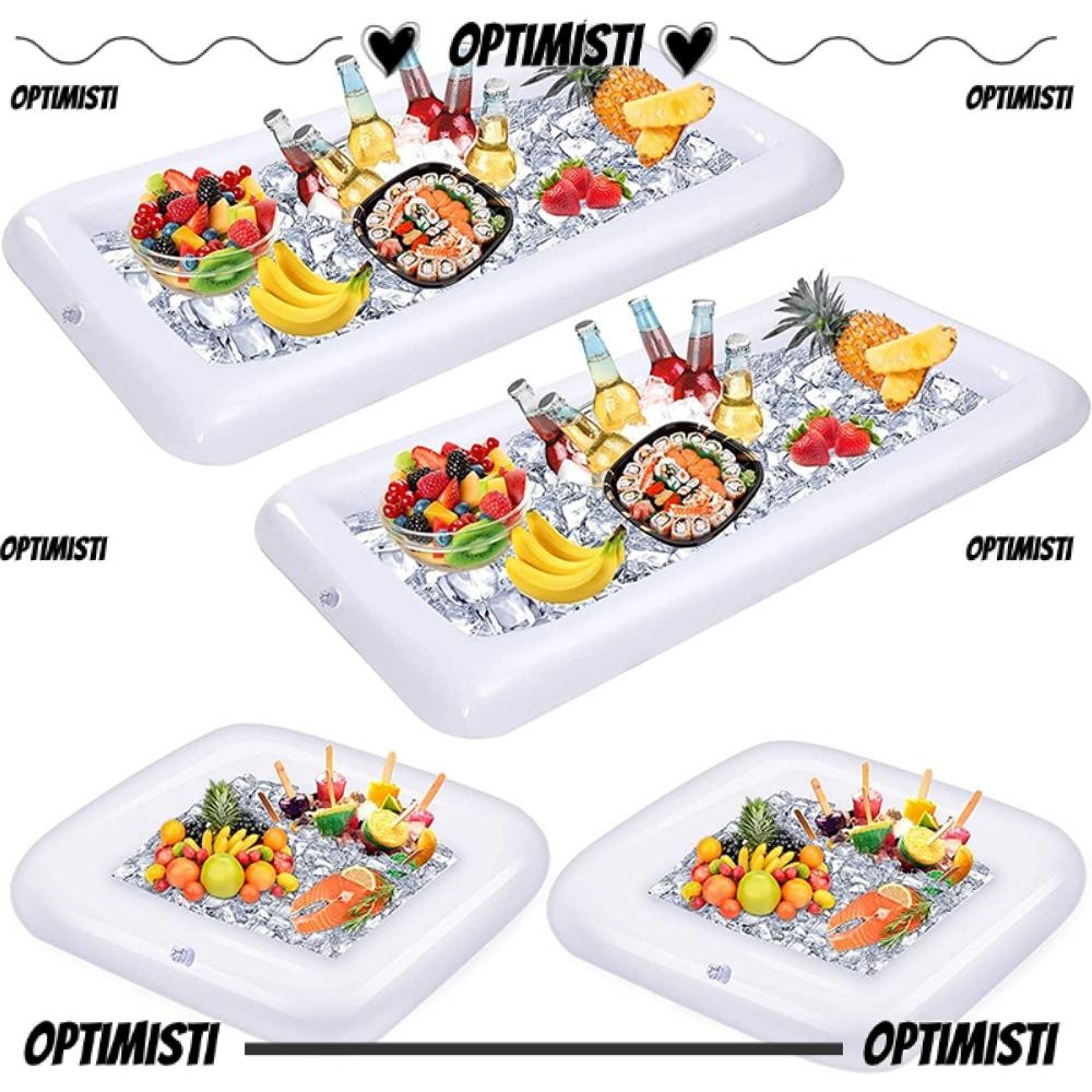 OPTIMISTI Pool Buffet Tray, Portable PVC Salad Bar Tray, Inflatable ...
