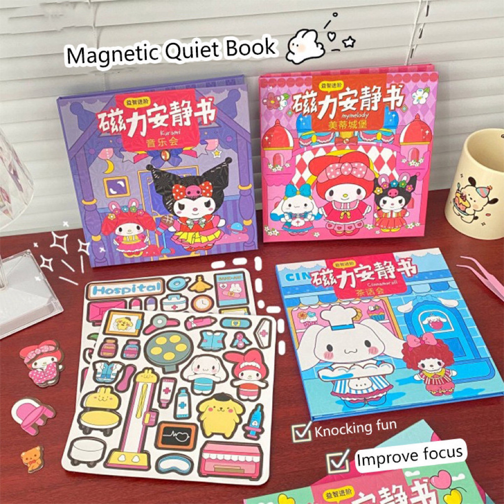 Sanrio quiet book magnetic-free toy making diy scene children's ...