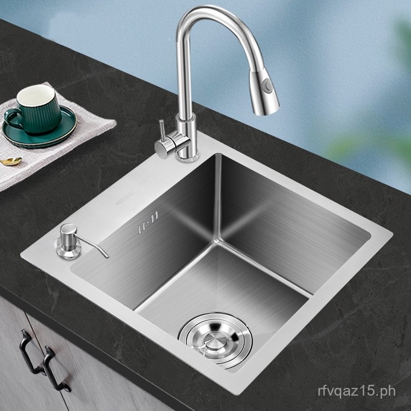 304Stainless Steel Sink Single Bowl Small Kitchen Vegetable Washing ...