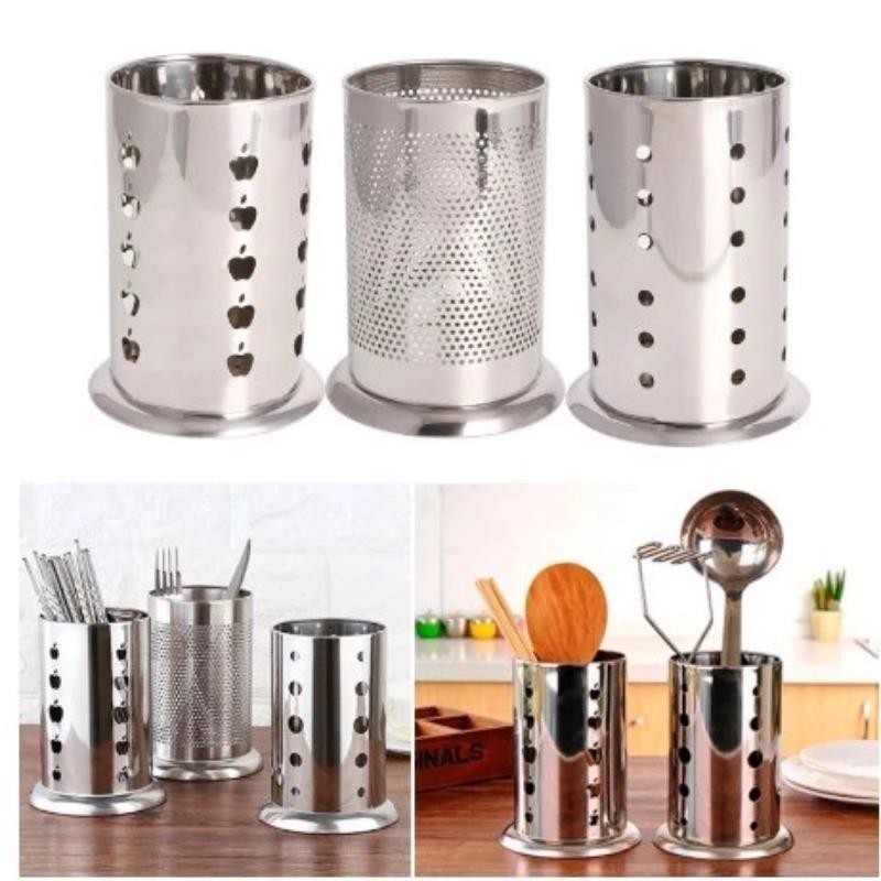 Stainless Steel Spoon and Fork Holder Kitchen Cutlery Organizer Rack ...
