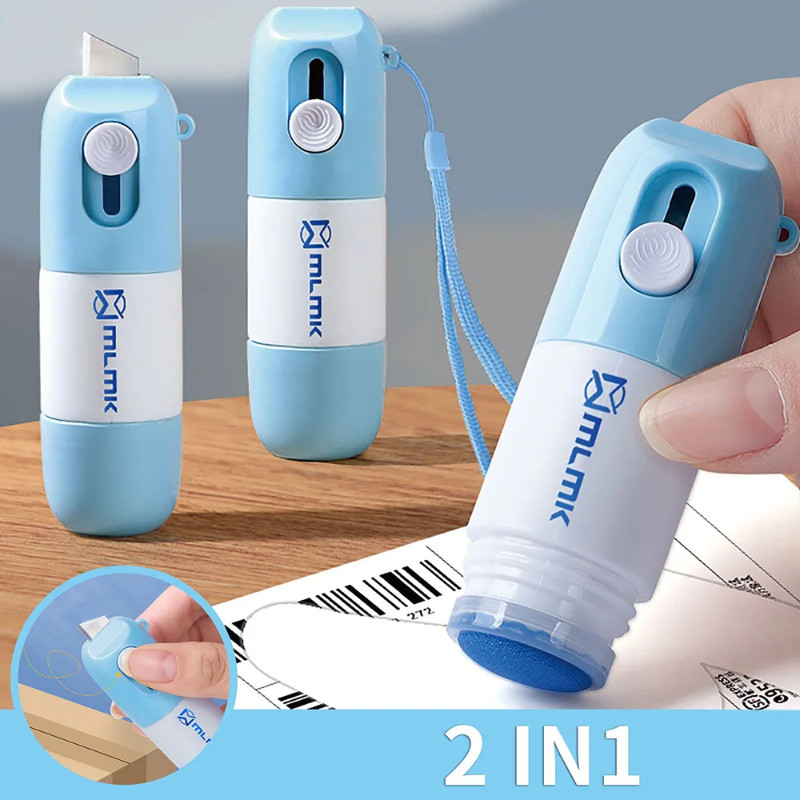 2 in 1 Thermal Paper Correction Fluid with Knife Parcel Box Opener Home ...
