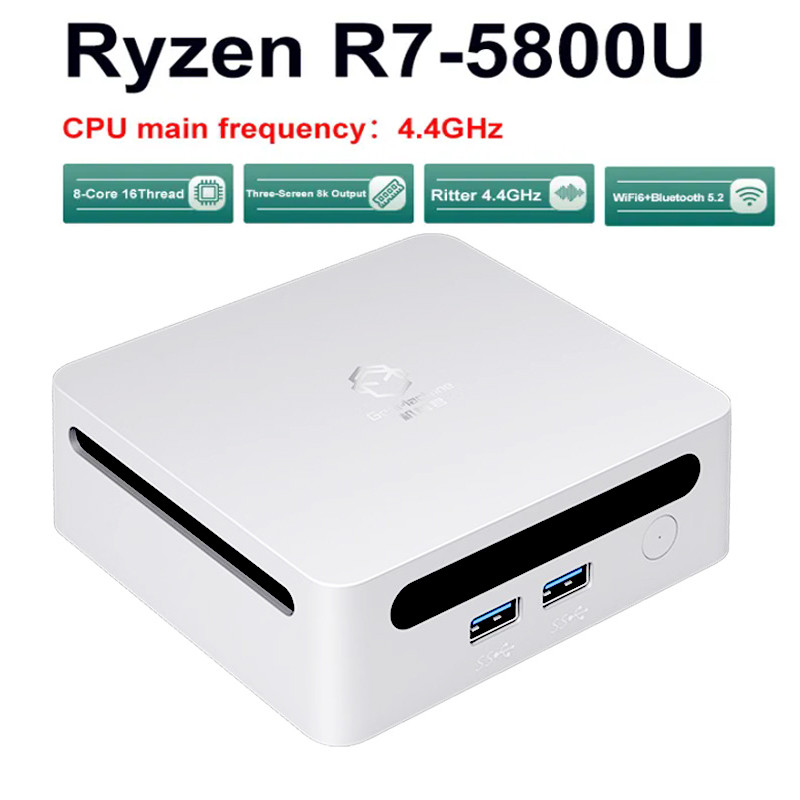 New AMD Ryzen 7 5800U Windows 11 Pro MINI PC DDR4 16/32GB 256/512GB SSD ...