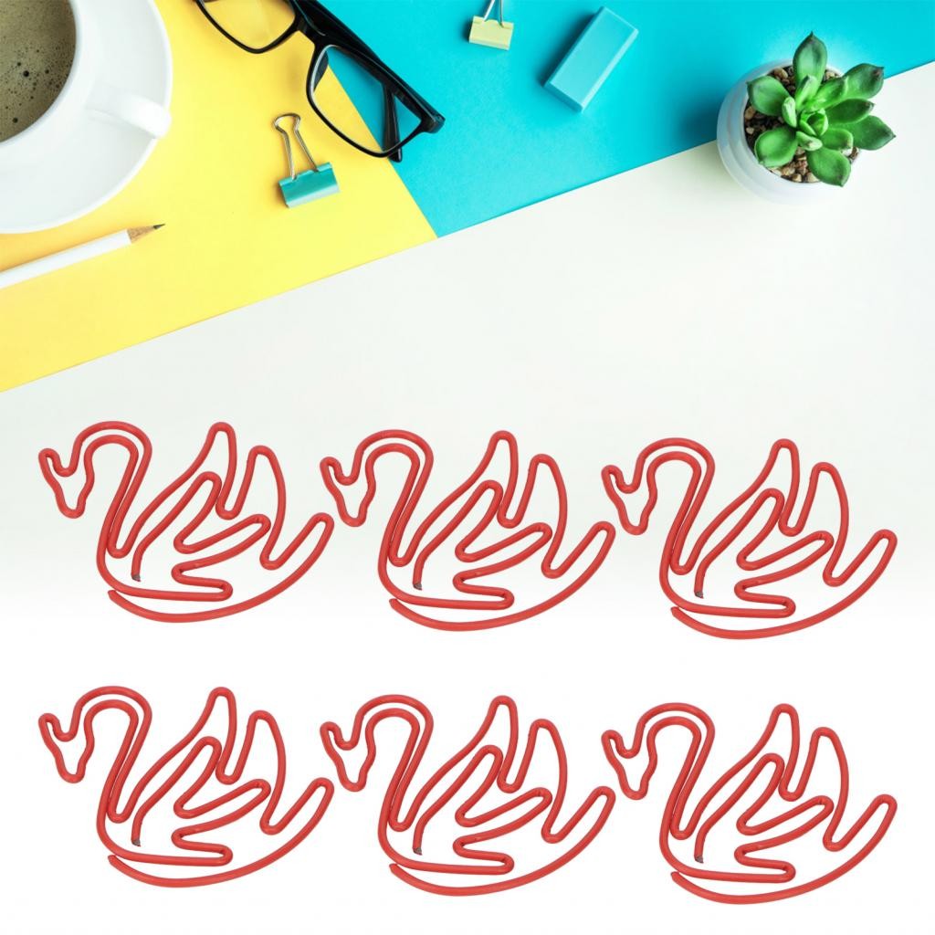 Buybest1 Paper Clips Metallic Increased Slip Resistance Portable Swan ...