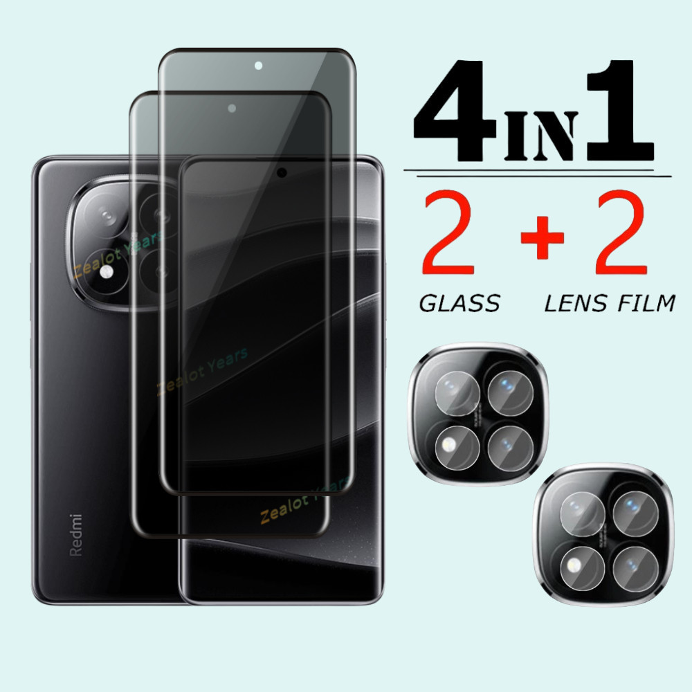 4in1 Tempered Glass For Redmi Note 14 Pro+ Plus 5G 4G Note14 ProPlus ...
