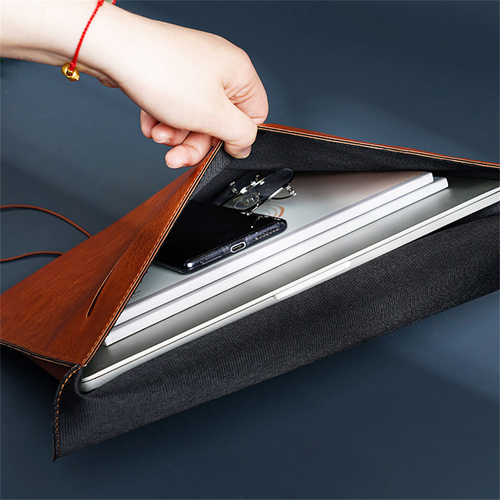 PU Leather A4 File Folder Document Holder Waterproof Portfolio Envelope ...