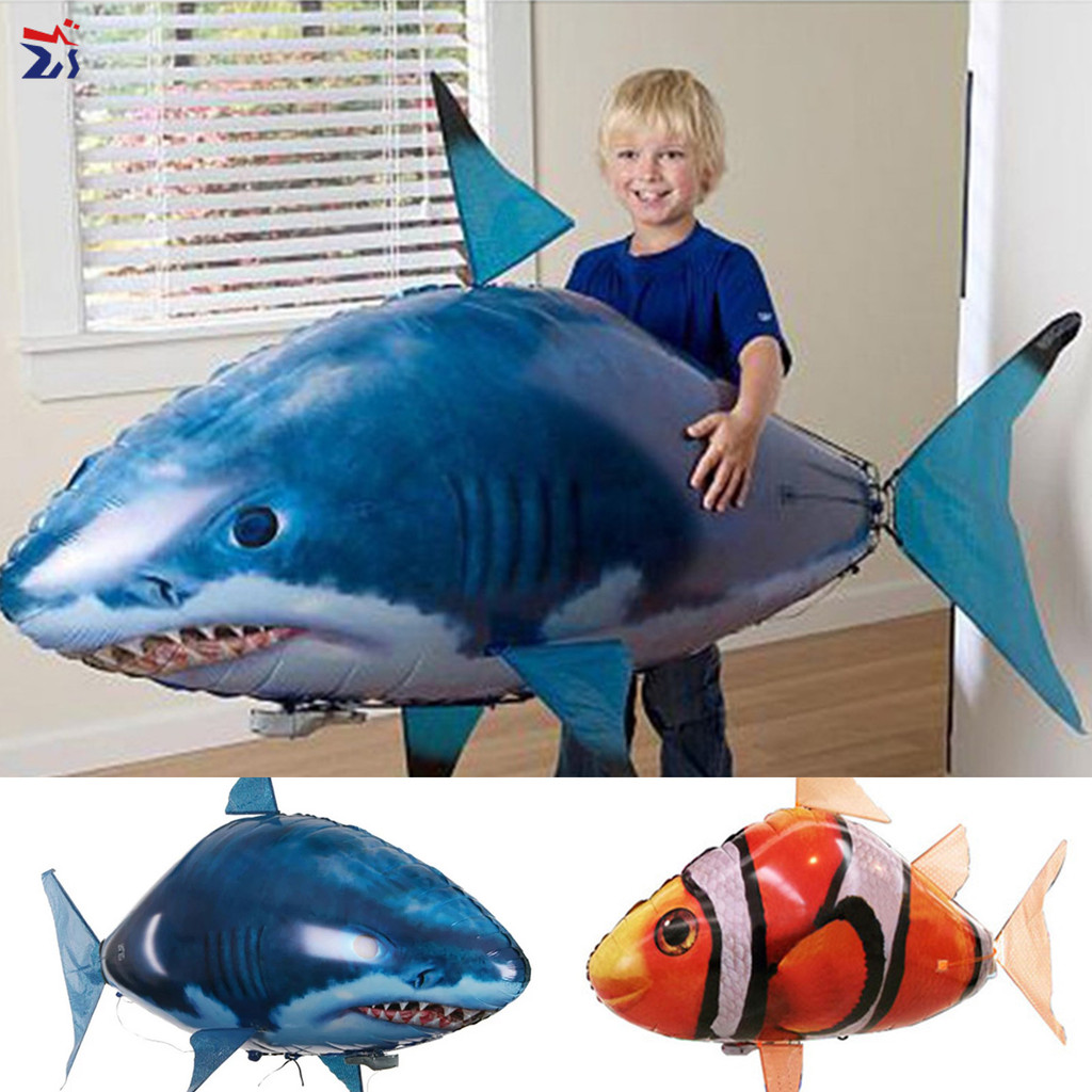 MZ Remote Control Shark Toys Air Swimming Fish RC Animal Toy Infrared ...