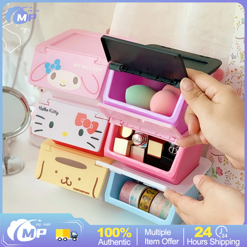 Sanrio Desktop Flip Top Organizer Stackable Organizer Storage Box Gummi ...