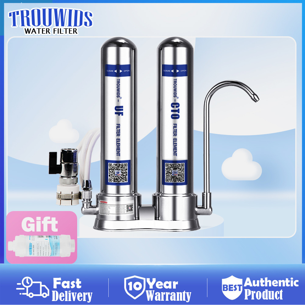 TROUWIDS Authentic 2 in 1 Alkaline Water Purifier Complete Set Water ...