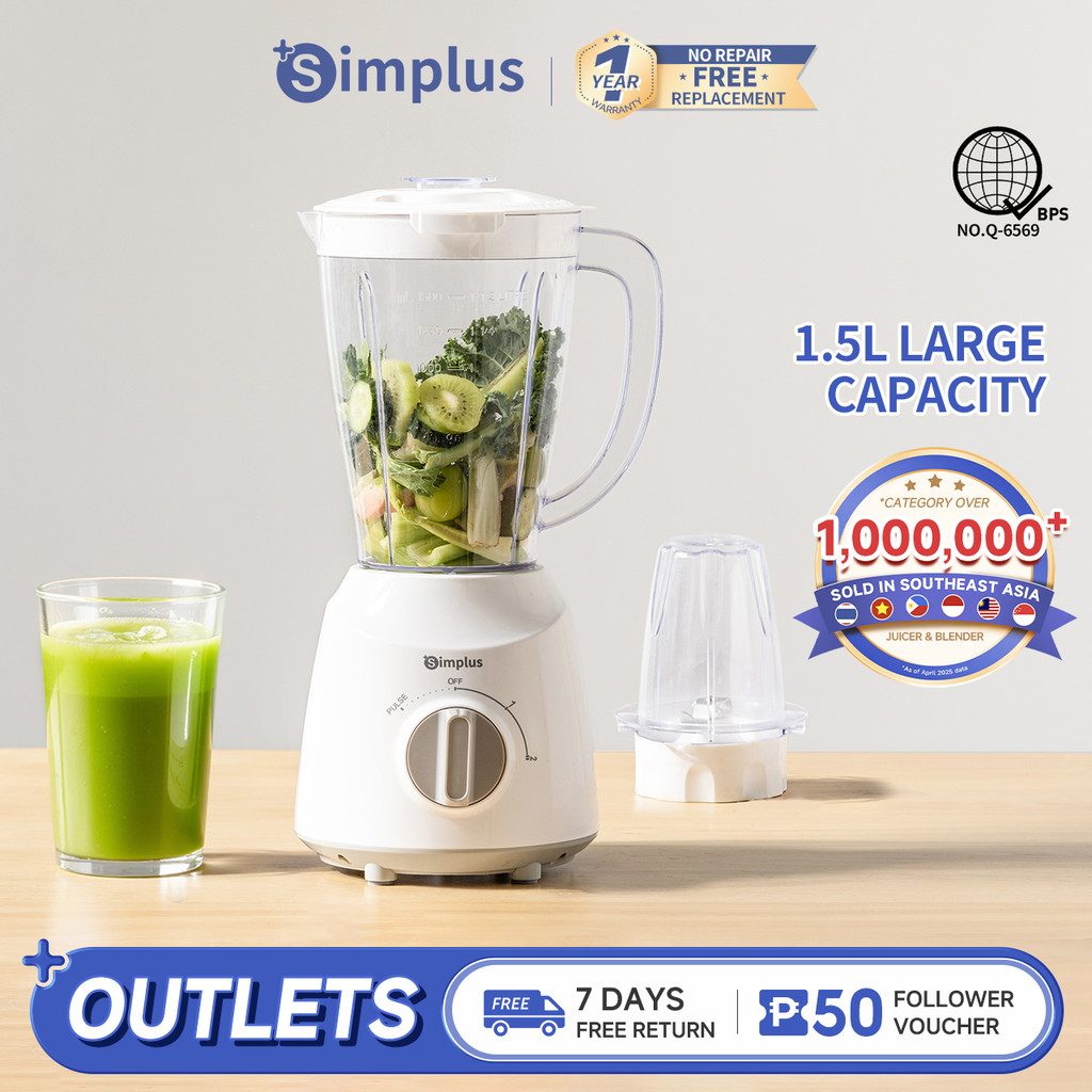 Simplus 2 in 1 Blender Juicer and Grinder Food Processor ...