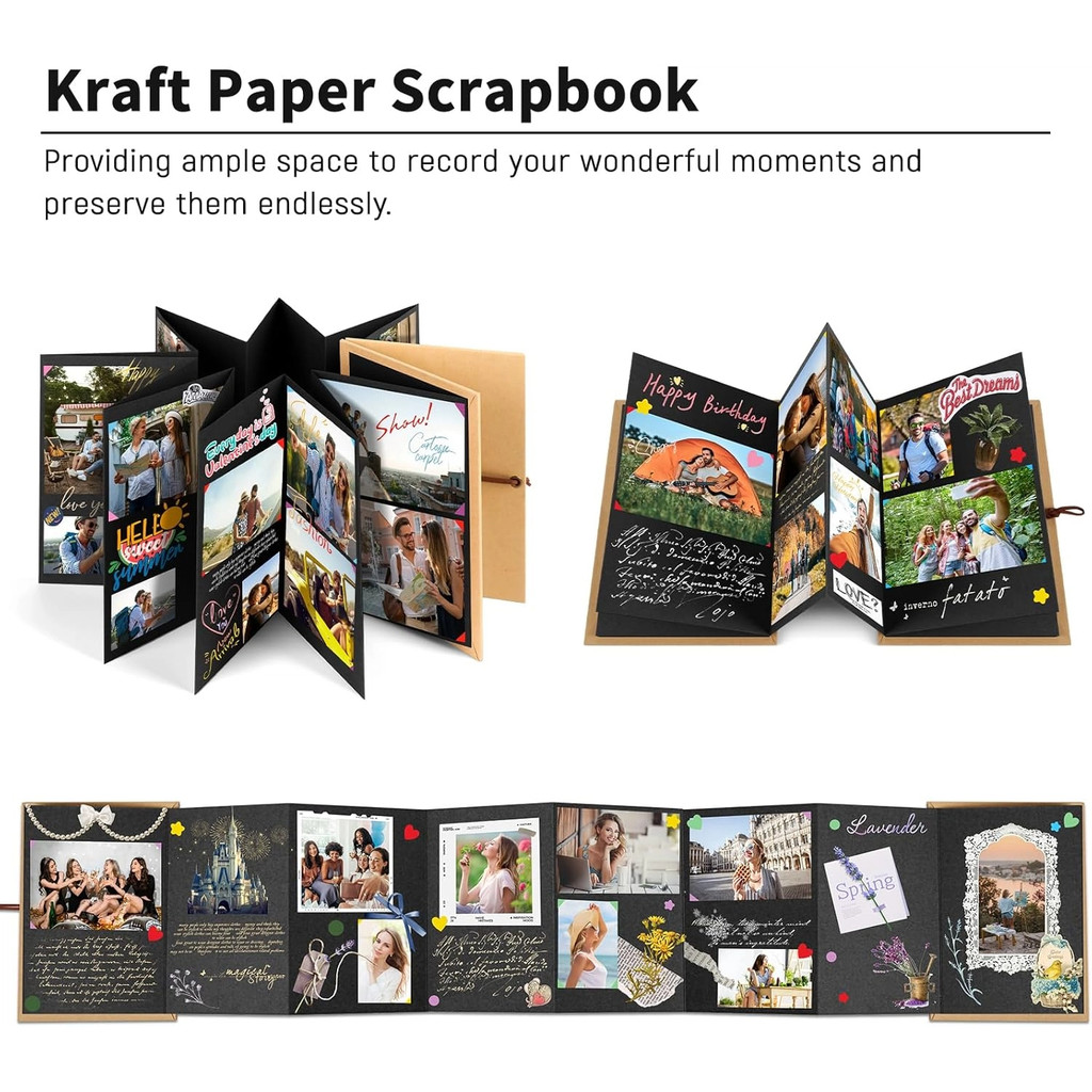 Scrapbooks Albums Hardcover Photo Book Blank Photos Albums Kraft Paper ...