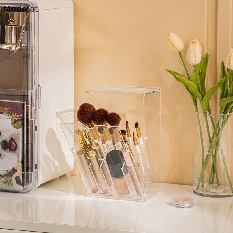 Modelat Makeup Brush Holder Storage Box With Cover Large Capacity ...