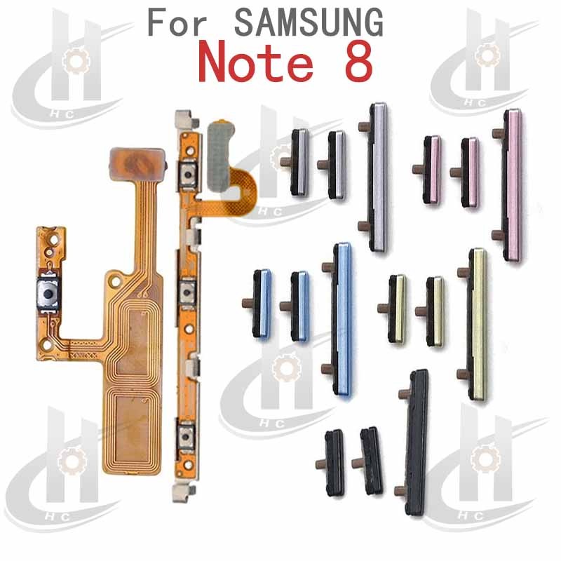 For Samsung Note 8 N950 Power Volume Side Button Flex Cable Keys button ...