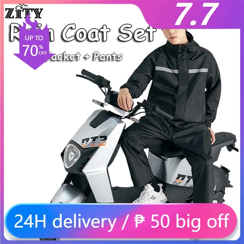 Rain Coat for Motorcycle Adult Women Men Thick Heavy Duty Motor Rain ...