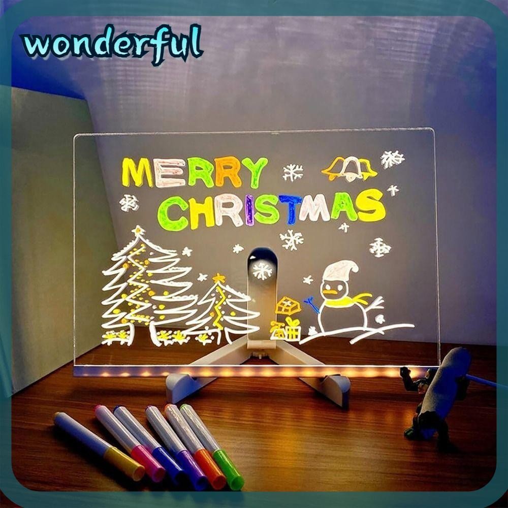 WONDER Acrylic Message Note Board, With Bracket Erasable Children ...