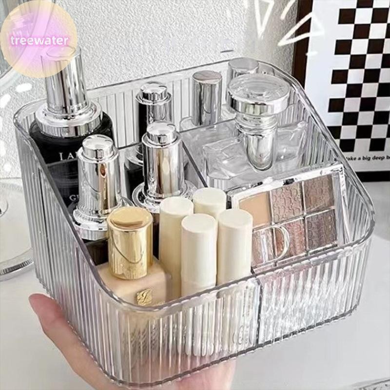 TREEWATER Trapezoid Plastic Transparent Makeup Display Rack Lipstick ...