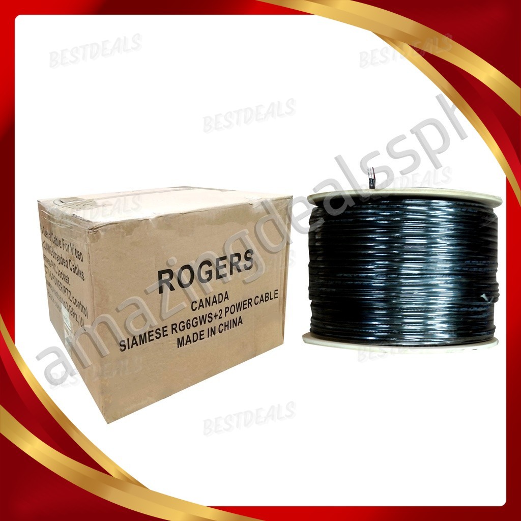 305M Rogers Siamese RG6 Coaxial Cable with GEL | Shopee Philippines
