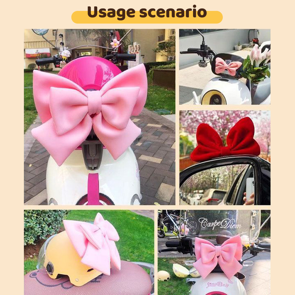25cm Helmet Decoration Bow Motorcycle Decoration Cute Bows Accessories ...