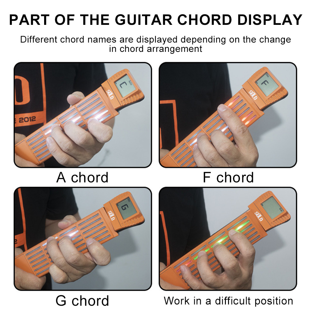 Silent Practice Chord Tool Rotating Chart Screen Pocket Guitar Chord ...