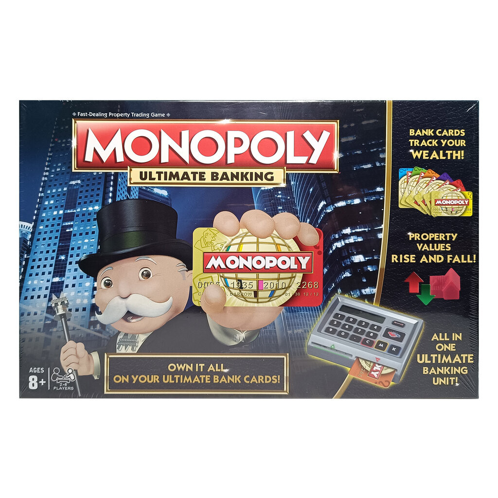 Game Board Ultimate Banking E-Bank E-Card Dice Tower Monopoly Card Cash ...