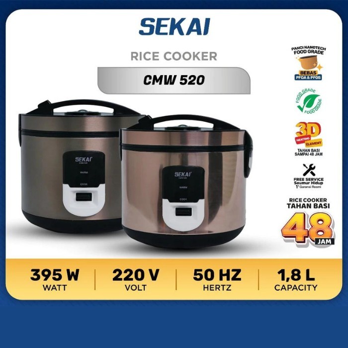 SEKAI Rice Cooker / Rice Warmer Cooker / Magic Com 3in1 Stainless Body ...