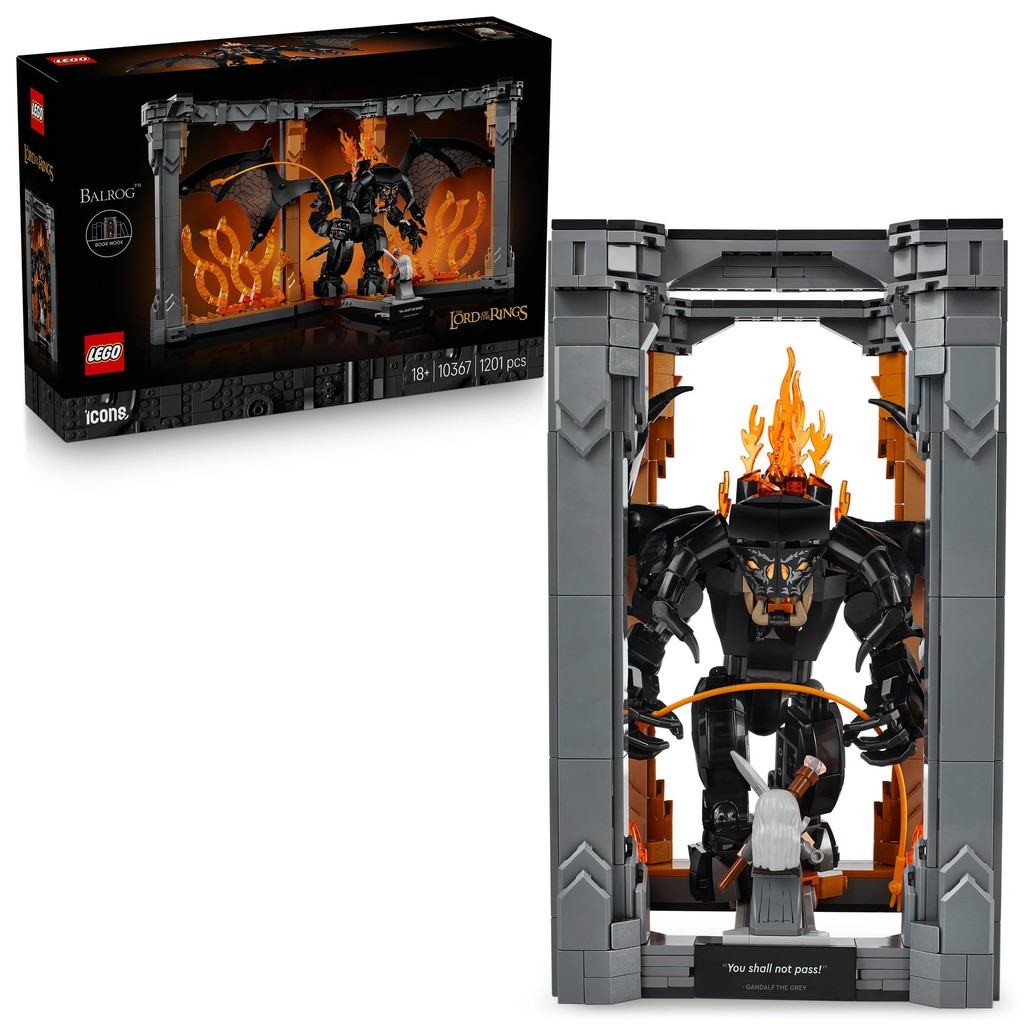 LEGO Icon Lord of the Rings: Book Stand Balrog Toy Birthday Gift Blocks ...