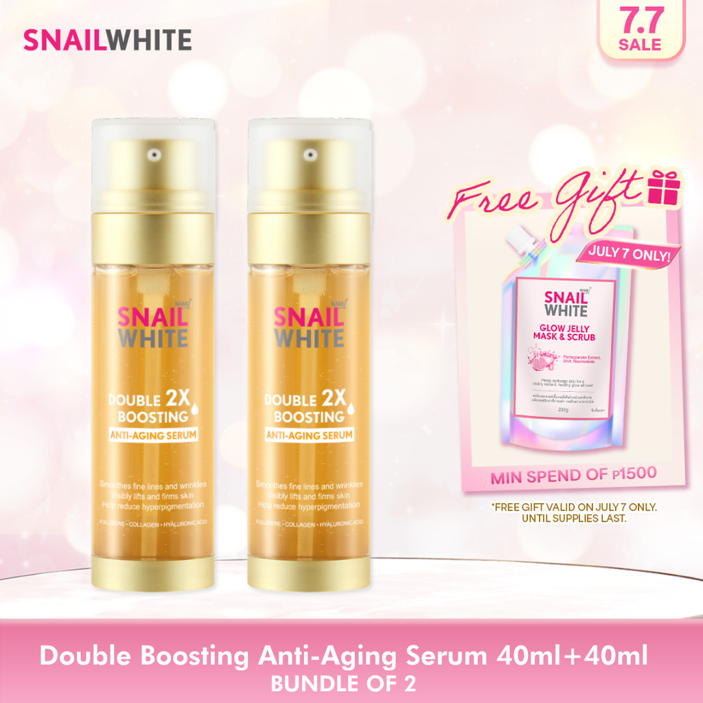 SNAILWHITE Double Boosting Serum Anti-Aging 40ml+40ml Bundle of 2 | Shopee Philippines