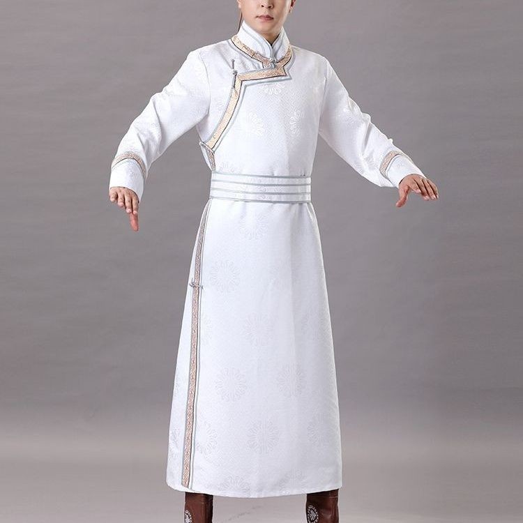 Men's Mongolian Robe Daily Wear Four Seasons Traditional Robe Mongolian ...