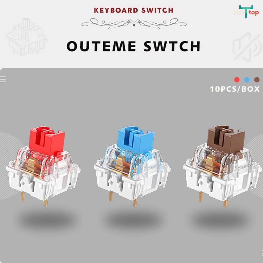 10PCS 3Pin Mechanical Keyboard Switch Green Red Brown Switches | Shopee ...