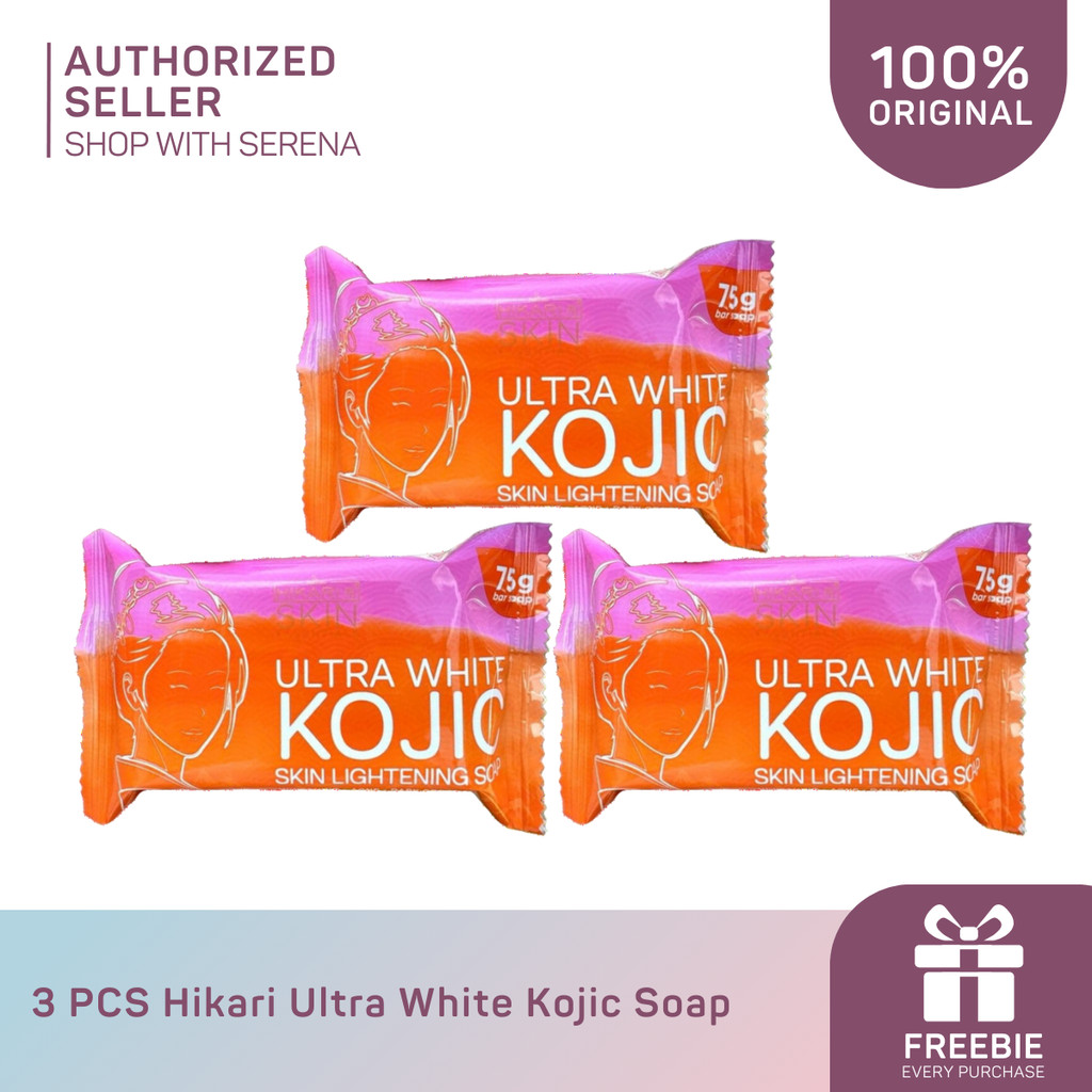 3PCS Hikari Ultra White Kojic Soap, Skin Lightening, Whitening, Reduce ...