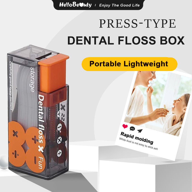 Press-Type Portable Dental Floss Box With Automatic Dispenser Dental ...