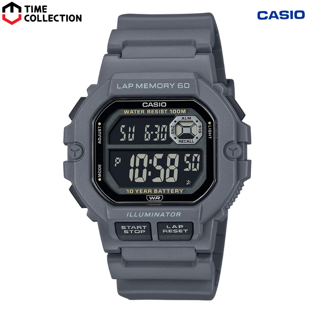 Casio WS-1400H-8B Digital Rubber Strap Watch for Men | Shopee Philippines