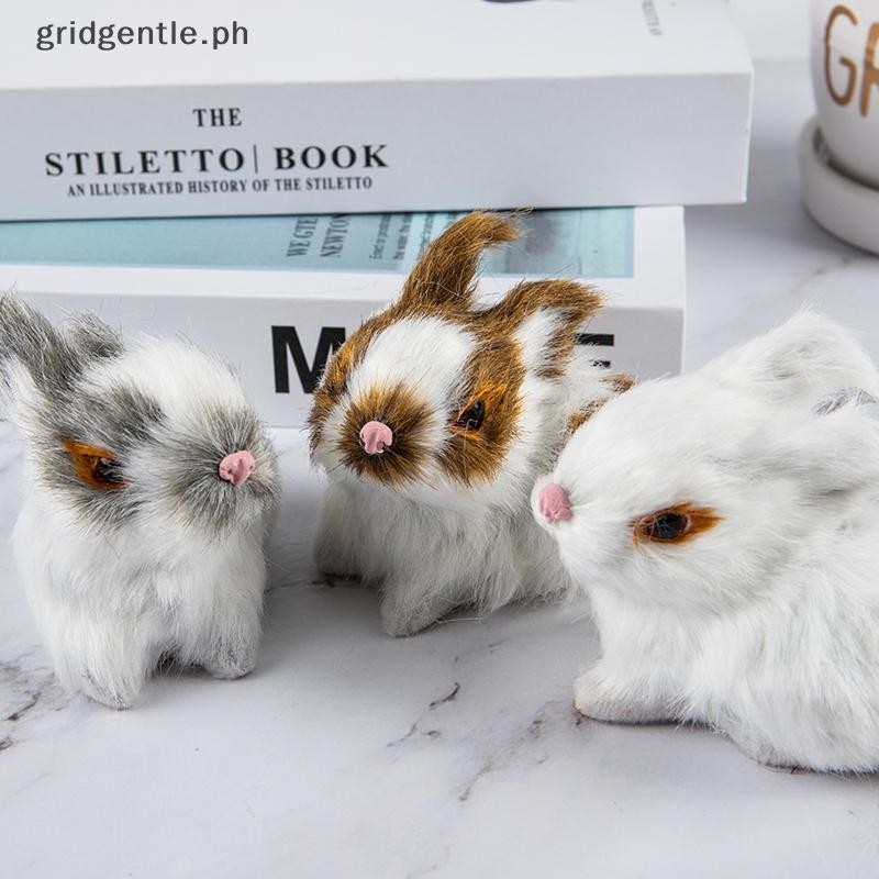 [Gridgentle] Mini Realistic Cute Plush Rabbit Fur Lifelike Animal ...