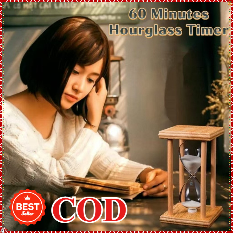 [Ready Stock]60 Minutes Square Frame Solid Wooden Hourglass Timer ...