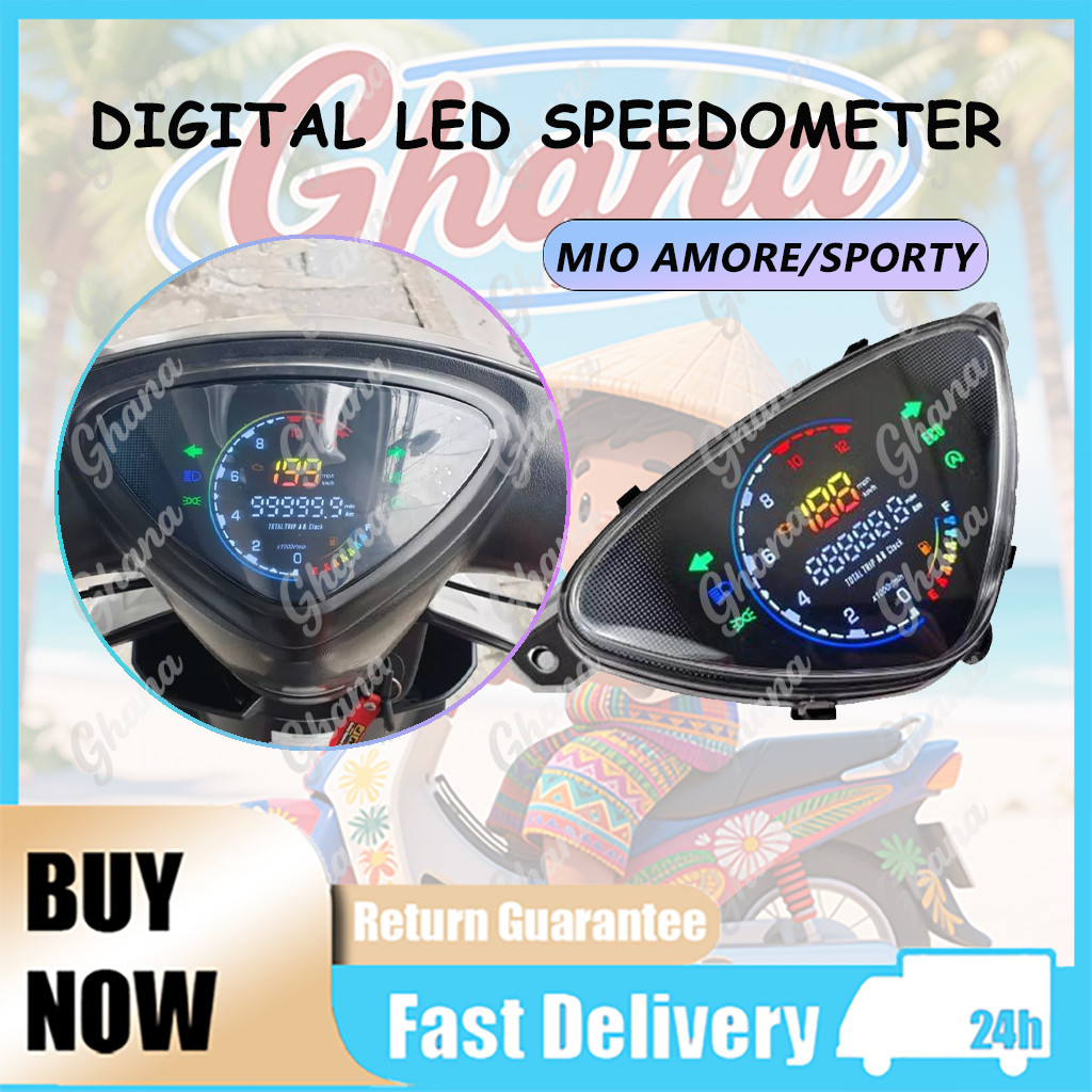 NEW Digital LED Meter Speedometer Odometer Tachometer For YAMAHA Mio ...