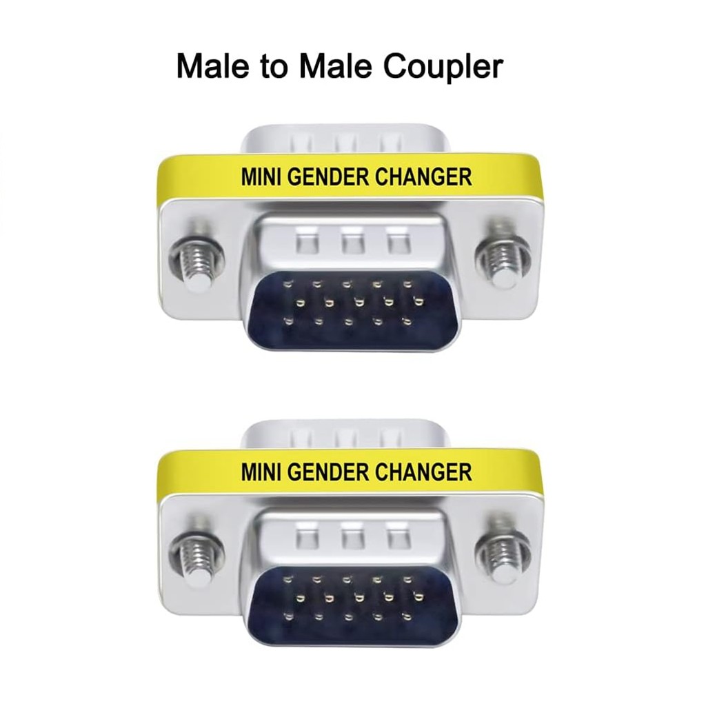 15Pin VGA Male to Male Adapter for Desktop PC, Monitor | Shopee Philippines