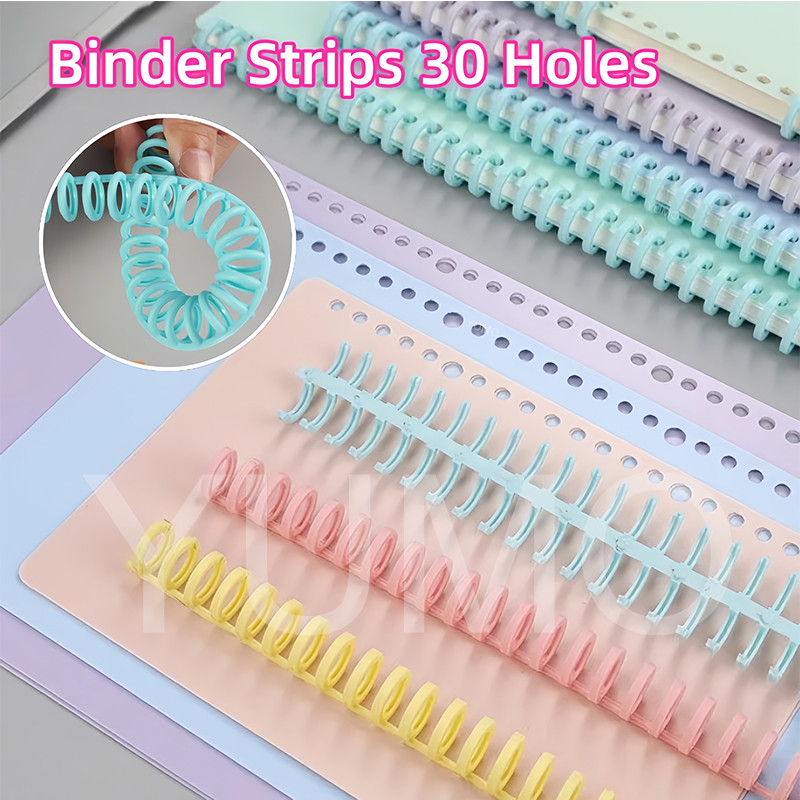 30 Holes Loose-leaf Plastic ring binder notebook refillable Spring ...