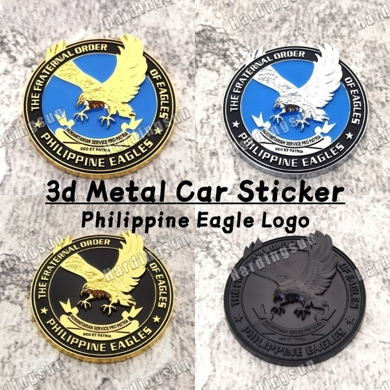 High-Quality Philippine Eagle Logo 3d Metal Car Sticker The Fraternal ...